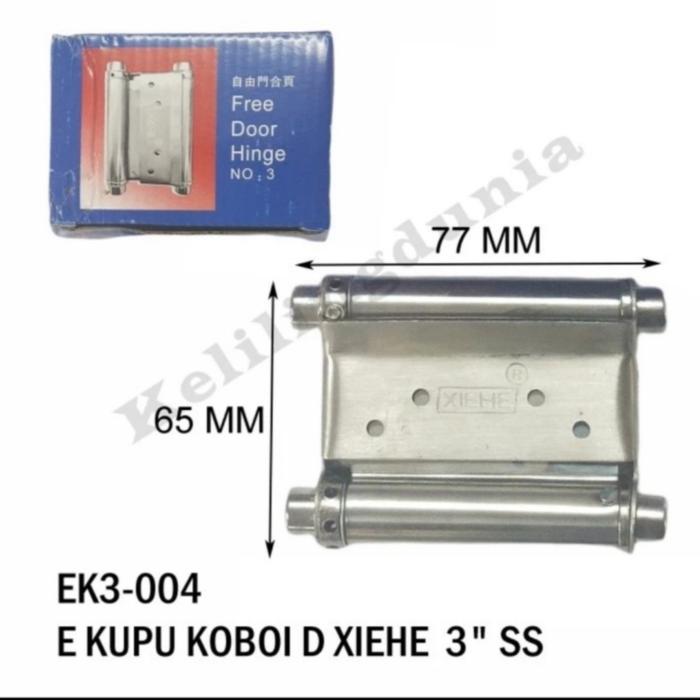 Jual ENGSEL KOBOI DOUBLE ACTION BOLAK BALIK 2 ARAH XIEHE 3" SS PINTU ...