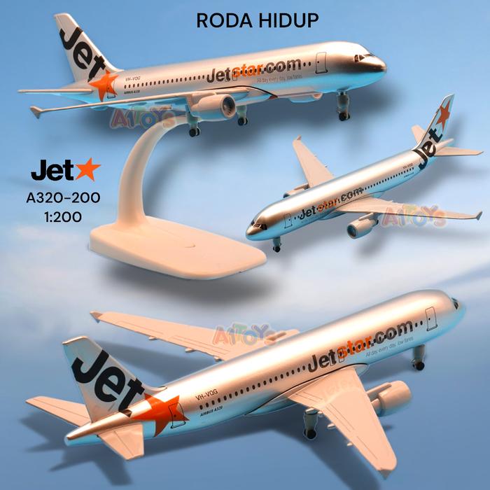 Jual Diecast Pesawat Emirates Airbus A380 19 cm 1:400 - JETSTAR A320 ...