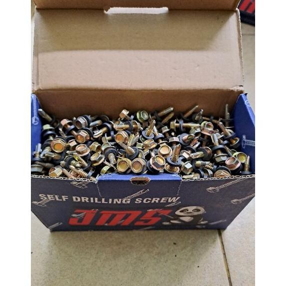 Jual PAKET baut drilling 12x20 merk panda jms, 1 kotak isi 600pcs baut ...