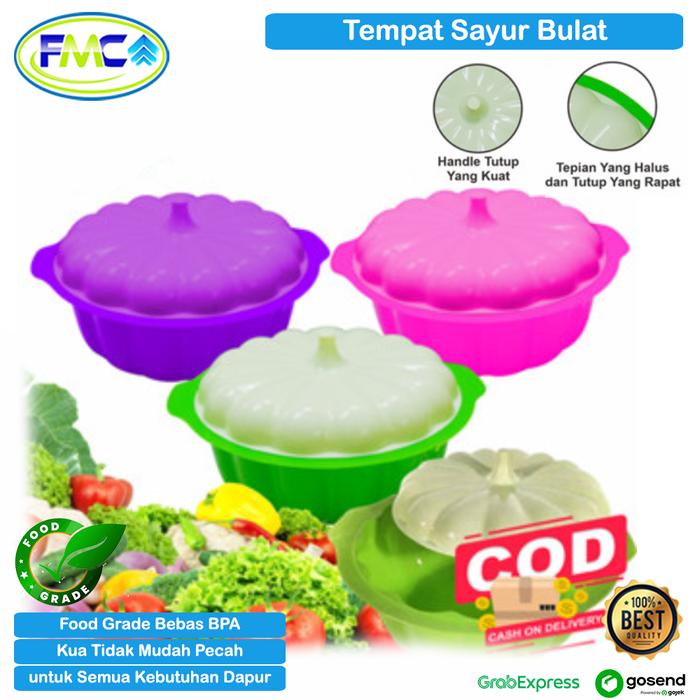 Jual Tempat Buah Sayur Plastik Tutup Serbaguna Basi Labu Wadah Bakul ...
