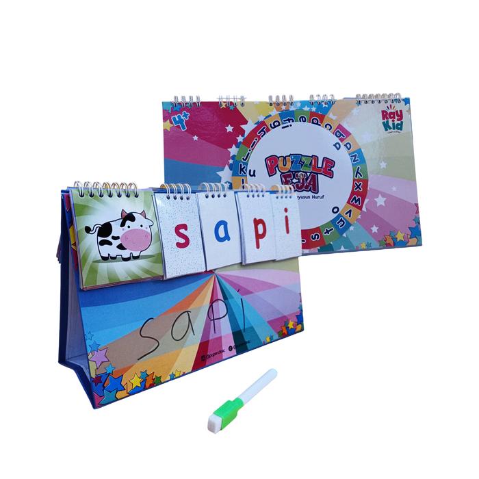 Promo Flashcard flip book mainan edukasi anak belajar baca huruf ...