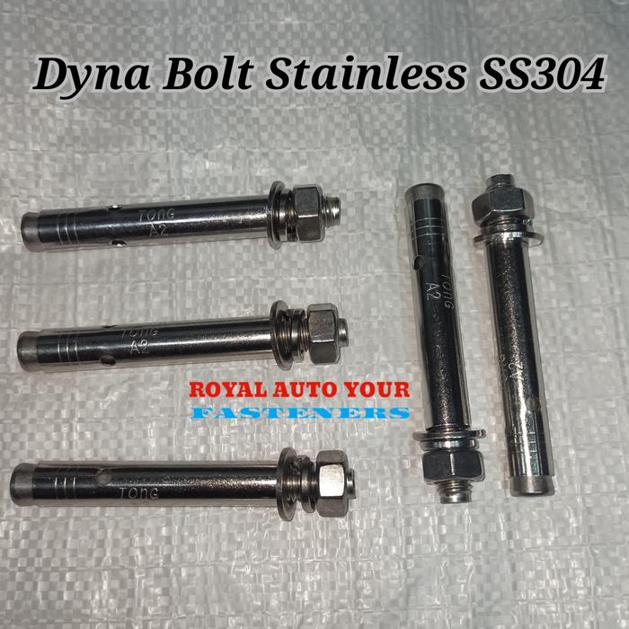 Jual SS304 Dynabolt Stainless M16x150 / Dinabolt / Anchor bolt M16 x ...
