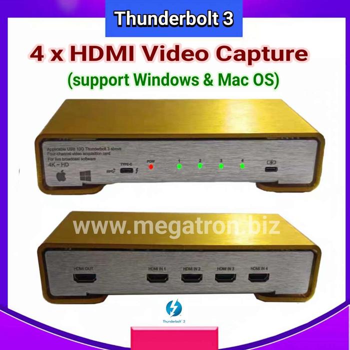 Jual 4 x HDMI Video Capture (Thunderbolt 3) - 1080p 60hz - Support vMix ...
