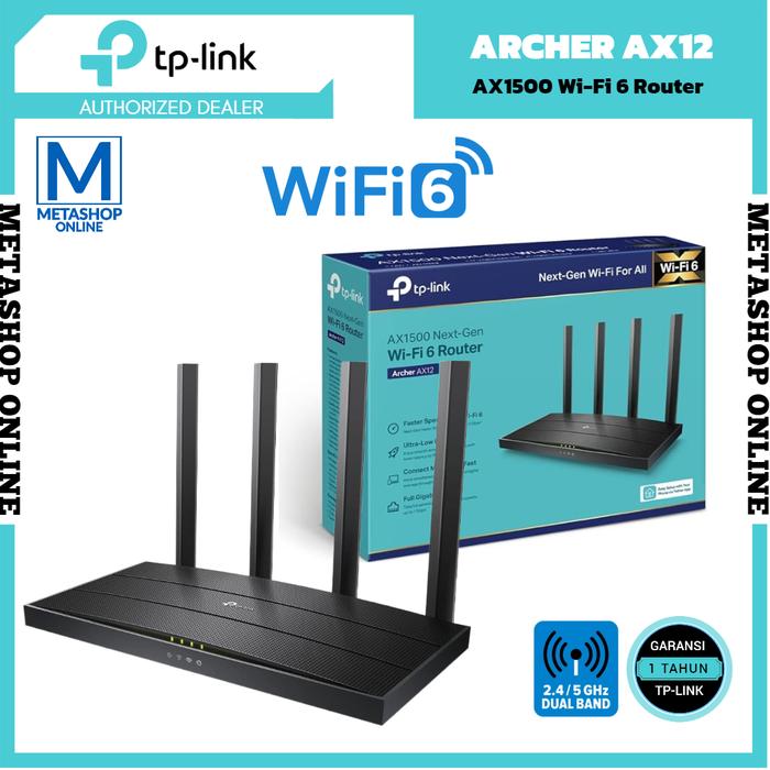 Jual TP-Link Archer AX12 AX1500 Wi-Fi 6 Wireless Dual-Band Gigabit ...