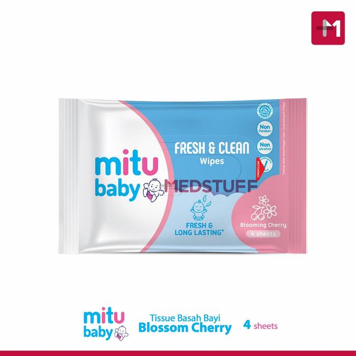 Jual Mitu Baby Wipes Fresh Clean isi 4s Tissue Basah Mitu Tissu Basah ...
