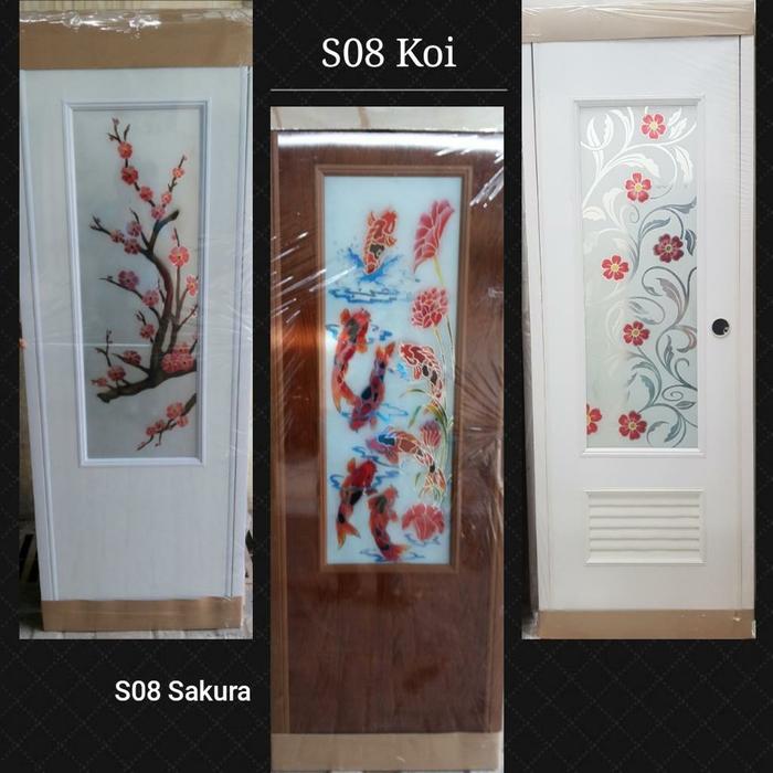 Jual Pintu PVC Ukuran Daun Custom Di Bawah 70 x 210 - 3/4 KACA, Cokelat ...