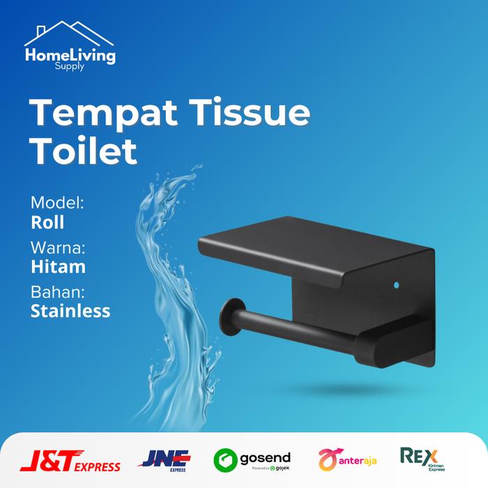 Jual Tempat Tisu Tissue Gulung Toilet Roll Holder Kamar mandi Stainless ...