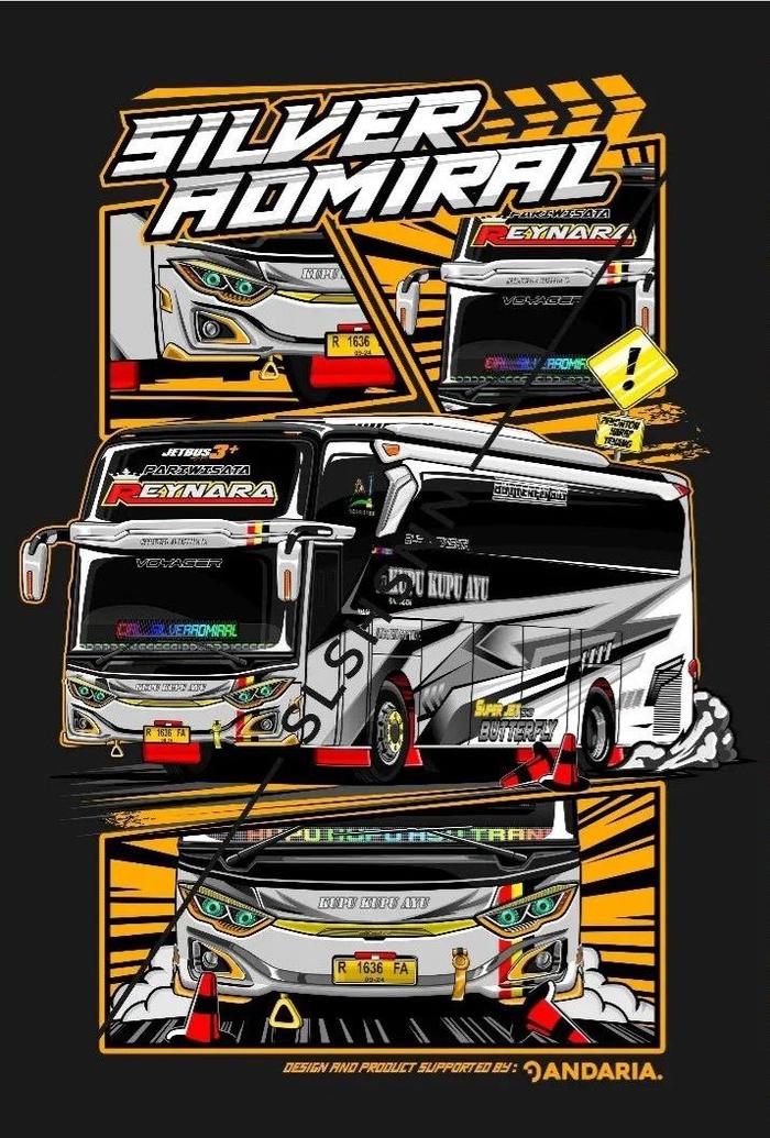 Jual Stiker Bus Mania Bus Artis Basuri Silver Admiral Laser Sticker ...