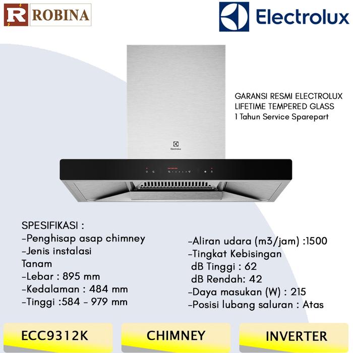 Jual Cooker Hoods Cerobong Asap ELECTROLUX ECC9312K ECC 9312 PENGHISAP ...