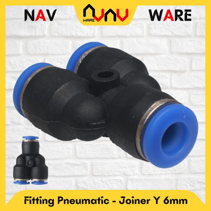 Jual Fitting Pneumatic Model Y Cabang 3 Way Slip Lock Selang PU 6mm ...