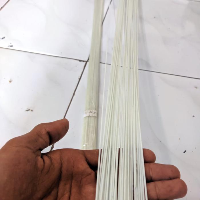 Jual Ruji Fiber Stik Putih Potongan 1Meter Isi 10 Fiber Sangkar Ukuran ...