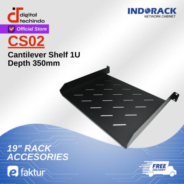 Jual INDORACK Accesories Cantilever Shelf 1U Tatakan Wallmount 350mm CS02 - Jakarta Pusat ...