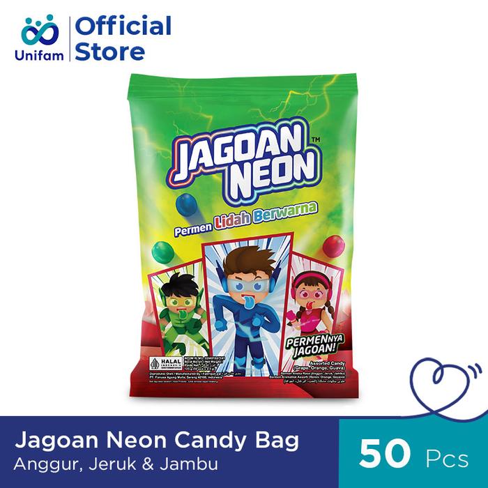 Jual Jagoan Neon Candy Bag 50pcs - Permen Aneka Rasa Anggur, Jeruk ...