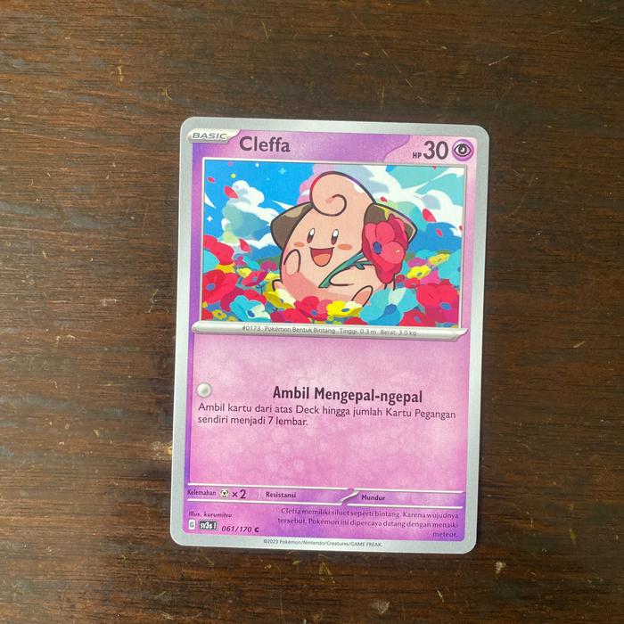 Jual Kartu Pokemon TCG Indonesia Cleffa SV3S Kilau Hitam - Kota ...
