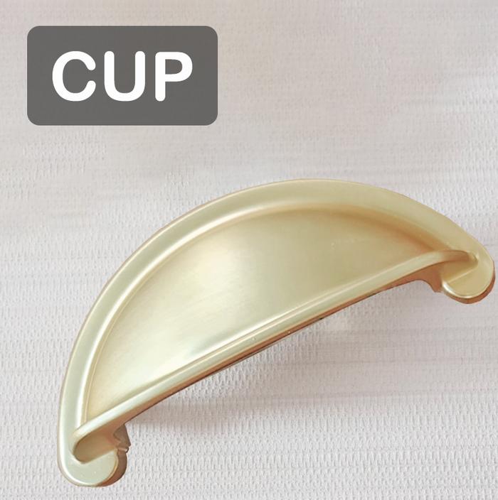 Jual Gold Brush Matte Cup Handle Mangkok Kerang Pita Gagang Tarikan ...