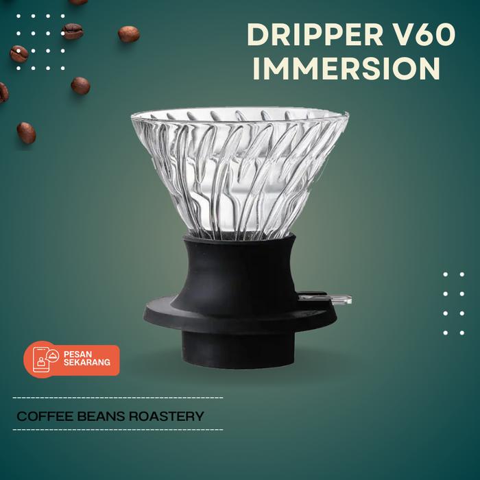 Promo Dripper Glass Immersion Switch V60 Large Size With Hand Punch ...
