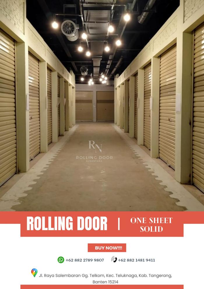 Jual rolling door one sheet tipe solid pintu toko / ruko / mall ...