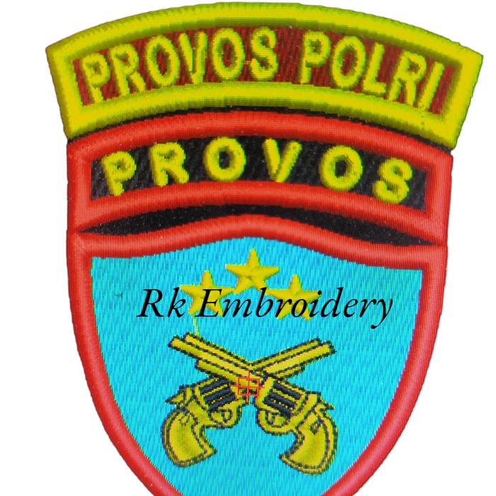Jual logo bordir provos polri 3d - Kab. Bandung - Riskika Embroidery ...