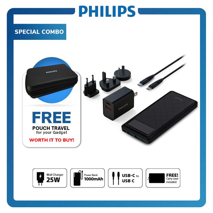 Promo Philips DLP4425ND Travel Combo Kit Charger for Android with Carry ...