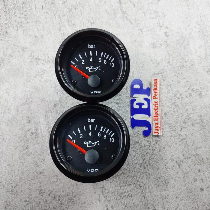 Jual VDO OIL PRESSURE GAUGE 10 BAR / TEKANAN OLI METER 10BAR 12V atau 24V - 12V - Jakarta Barat ...