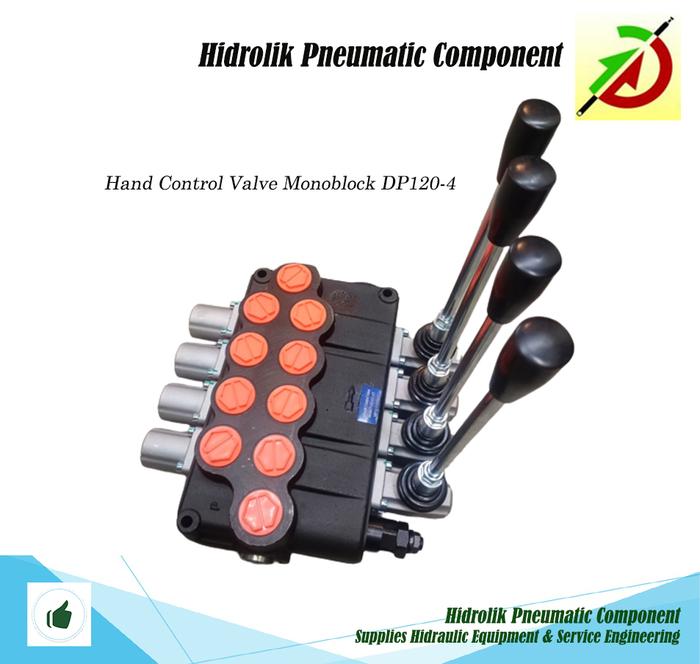 Jual Hand Control Valve monoblock DP120-4 STICK PORT 1" MANUAL SPRING ...