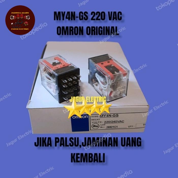 Jual RELAY OMRON MY4N-GS 220 VAC RELAY OMRON ORIGINAL - Jakarta Barat - Jagur Electric | Tokopedia