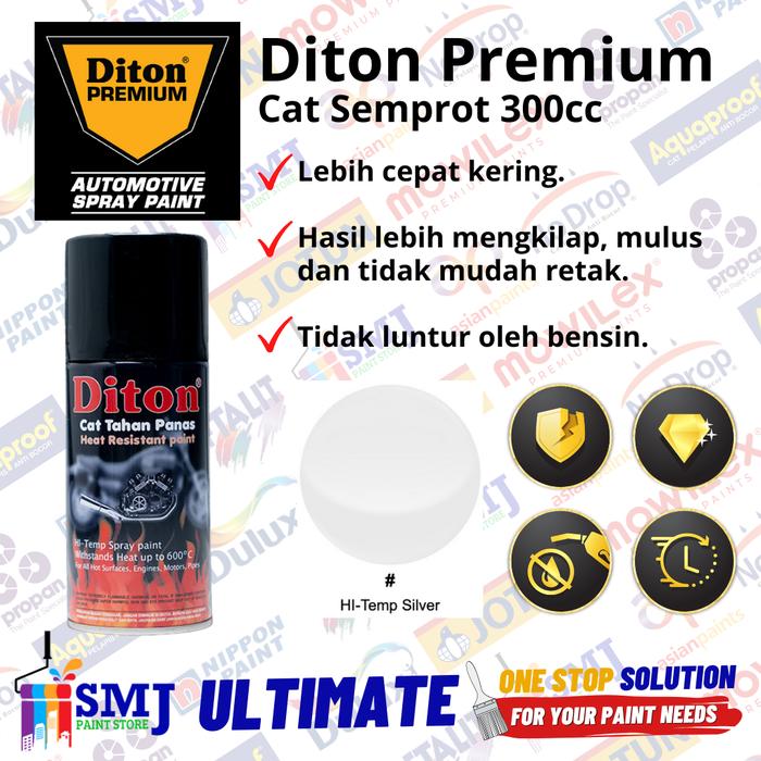 Jual Cat Knalpot Anti Panas DITON HI TEMP SILVER 300ml / 300cc Pilox ...