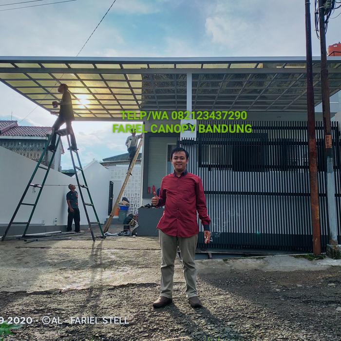 Jual kanopi sliding gate otomatis canopy solarflat tampilan lebih mewah ...