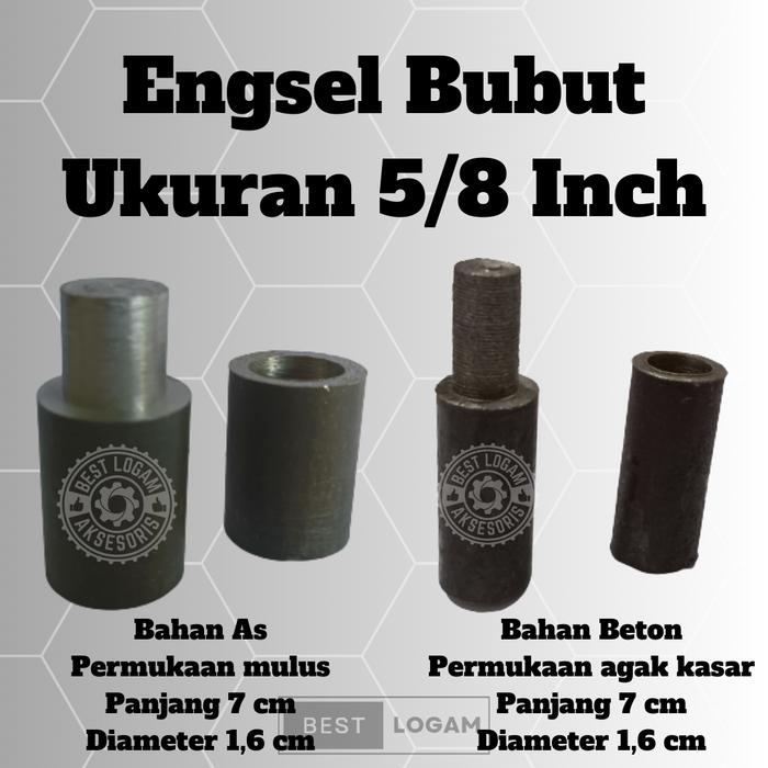 Jual Engsel pintu pagar besi bubut bahan beton dan as - 5/8 Inch, Beton ...