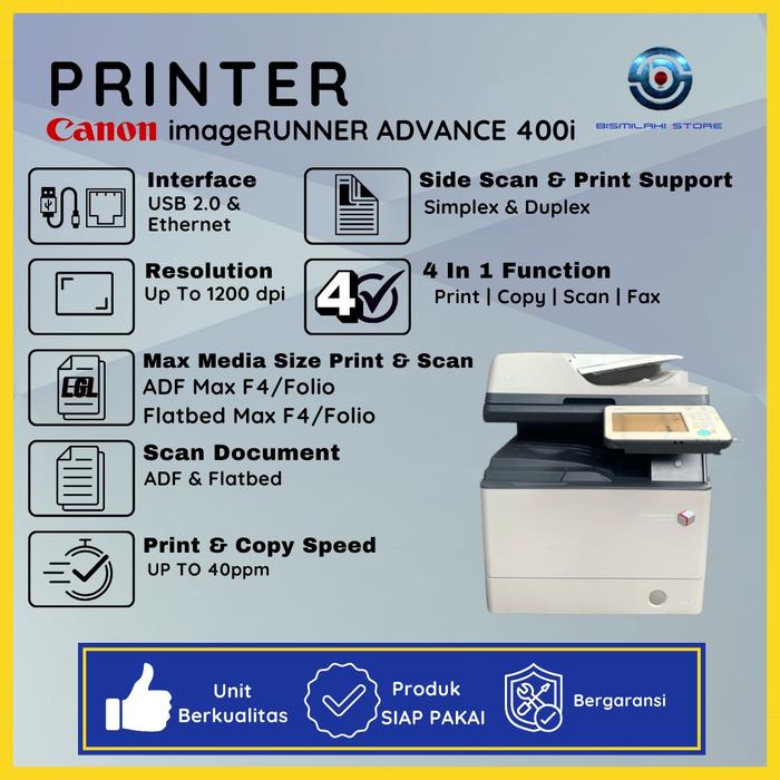 Jual Mesin FotoCopy Canon ImageRunner Advance 400i 220v Unit Siap Pakai ...
