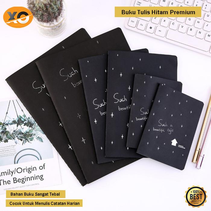 Jual Buku Tulis Catatan Hitam Tebal Catatan Jurnal Notebook Polos Unik ...