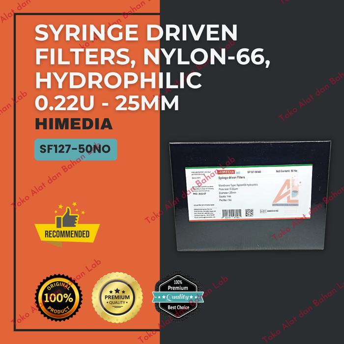 Jual Syringe Filters, Sterile, Nylon, hydrophilic membrane, 0.22um, 25 ...