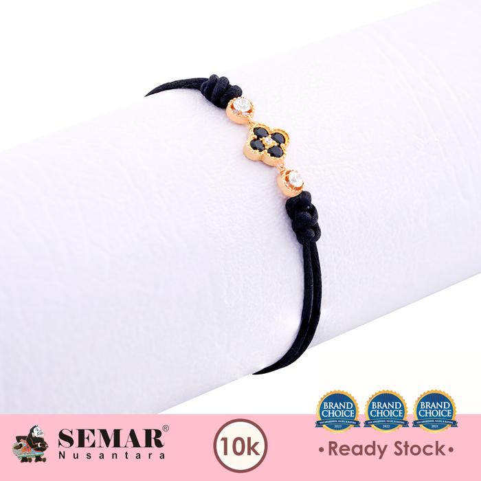 Promo Gelang Emas Tali Sweet Flower Black Gold 10K Semar Nusantara ...