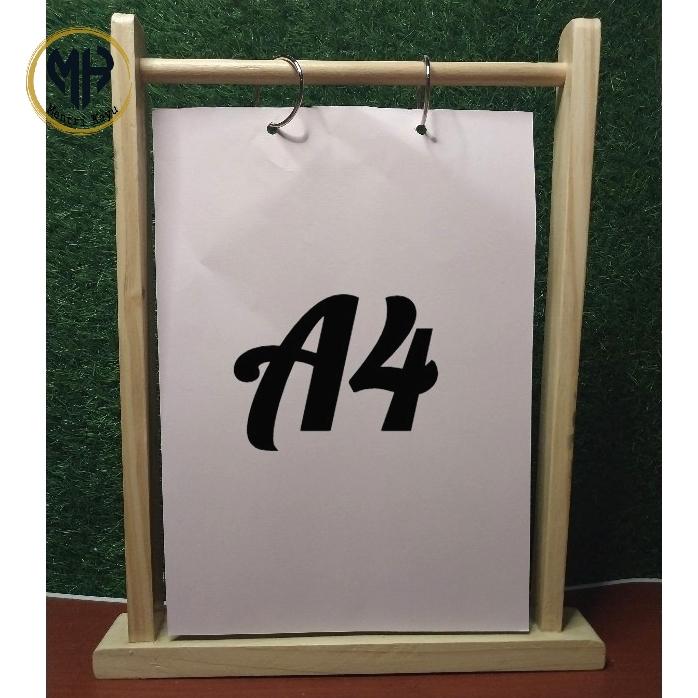 Jual Stand menu kayu ukuran a4|gantungan kalender harian|tempat nomor ...