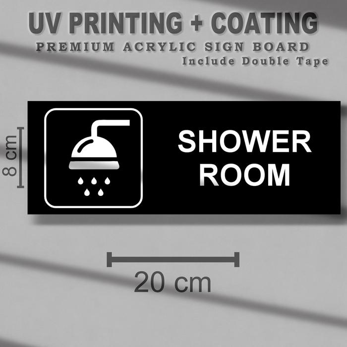 Jual Shower Room Sign Akrilik - Tanda Ruangan Acrylic Signboard SAUV53 ...