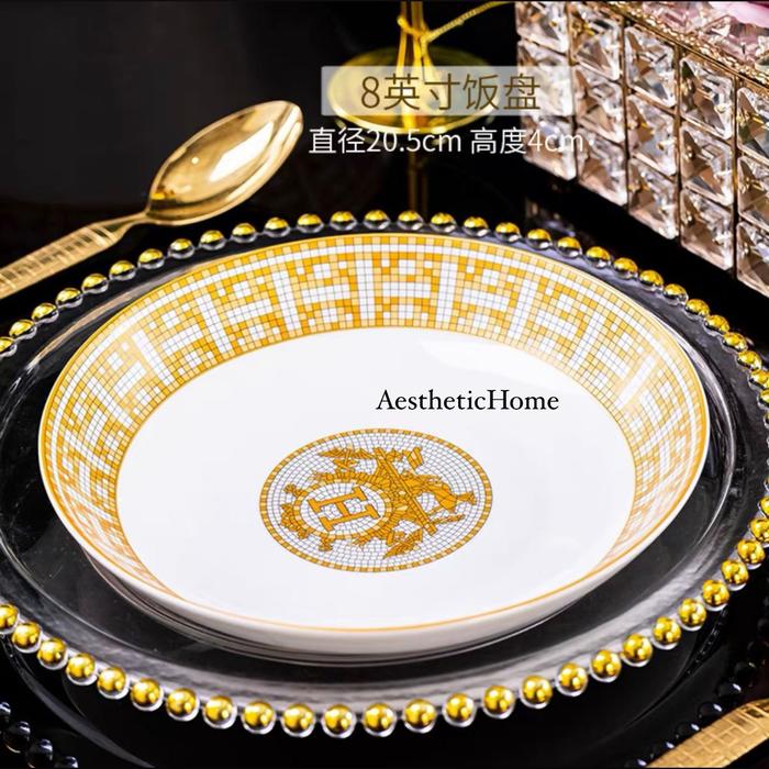 Jual Piring Makan Keramik Ceper Hermes Satuan - Salad Plate 8 ...
