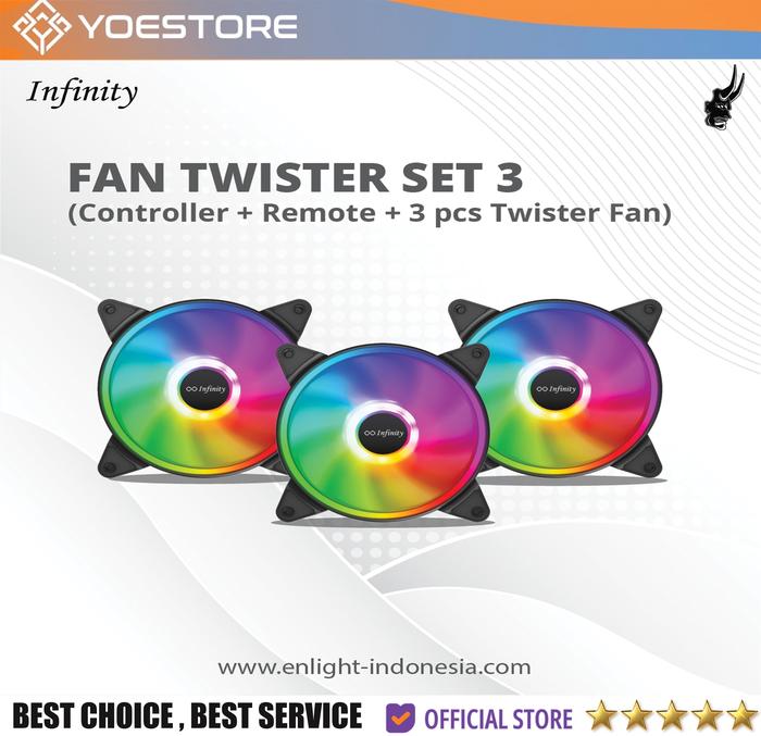 Jual INFINITY RGB FAN TWISTER FAN ISI 3 REMOTE CONTROLLER - Jakarta ...