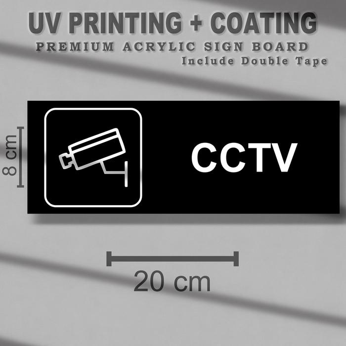 Jual Sign Board CCTV Akrilik - Peringatan Tanda Acrylic UV Printing ...