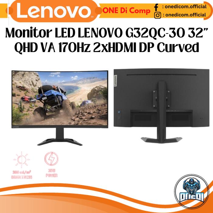 Jual Monitor LED LENOVO G32QC-30 32" QHD VA 170Hz 2xHDMI DP Curved ...