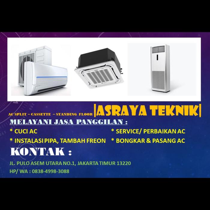 Jual CUCI AC SPLIT AC CASSETTE STANDING FLOOR KOMPRESOR INSTALASI PIPA ...