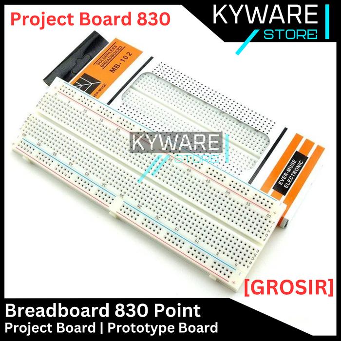 Jual Breadboard 830 Point MB-102 Project Board Besar 830P Protoboard ...