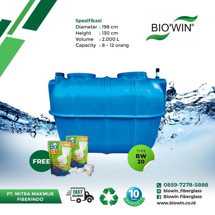 Jual Septic Tank Bio, Septic Tank Biotech, Biofil, Bio'win 2000 L - Kota Tangerang - PT. MITRA ...