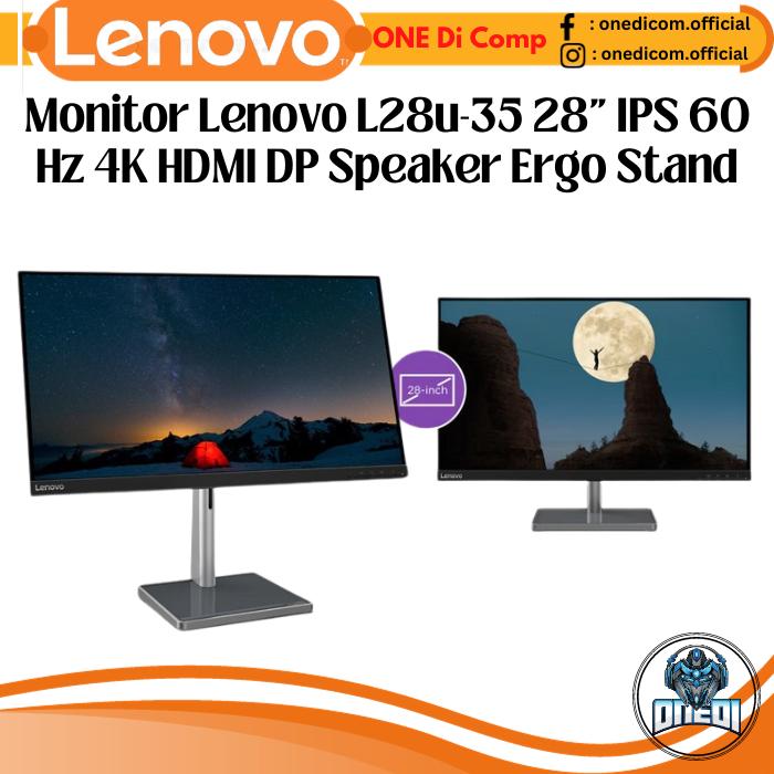 Jual Monitor Lenovo L28u-35 28" IPS 60 Hz 4K HDMI DP Speaker Ergo Stand ...