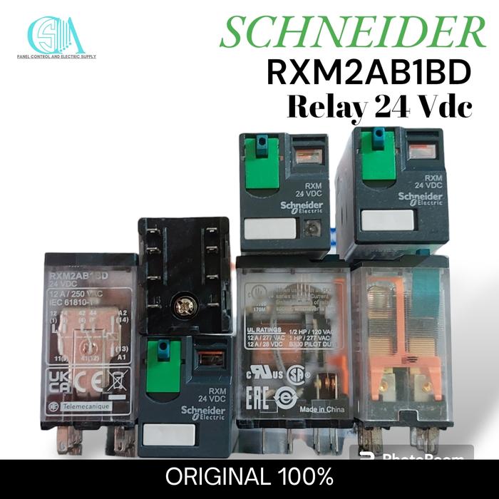 Jual SCHNEIDER Relay RXM2AB1BD plug 12A 24Vdc 2CO ORIGINAL - Jakarta ...