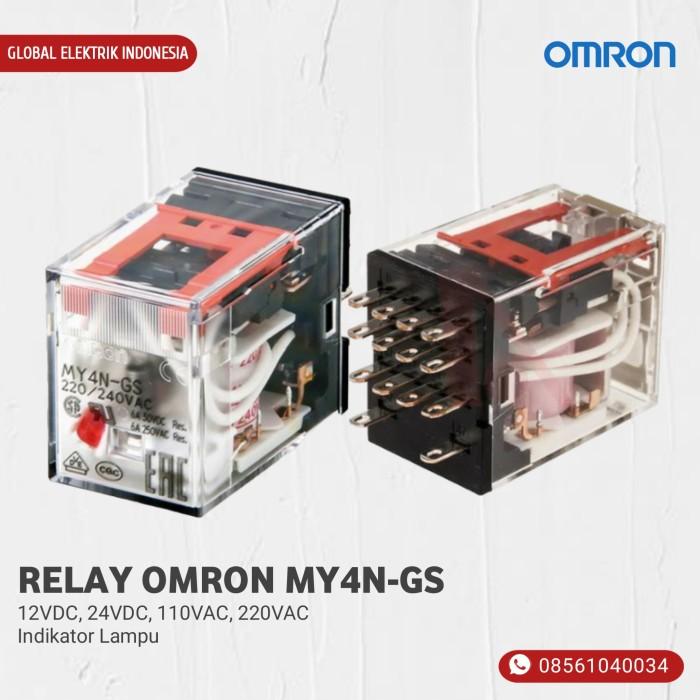 Jual Relay OMRON MY4N-GS 24VDC 14 Pin Kecil Lampu indikator - Jakarta Barat - Global Elektrik ...