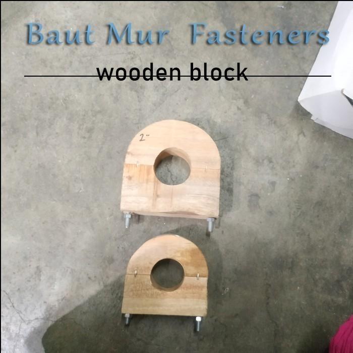 Jual WODEN BLOCK 3IN/WODEN BLOCK/KLEM PIPA CHILER/KLEM PIPA KAYU ...