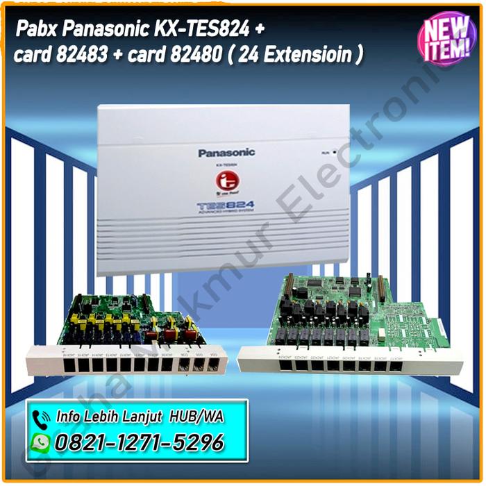 Jual Pabx Panasonic KX-TES824 + card 82483 + card 82480 ( 24 Extensioin ...