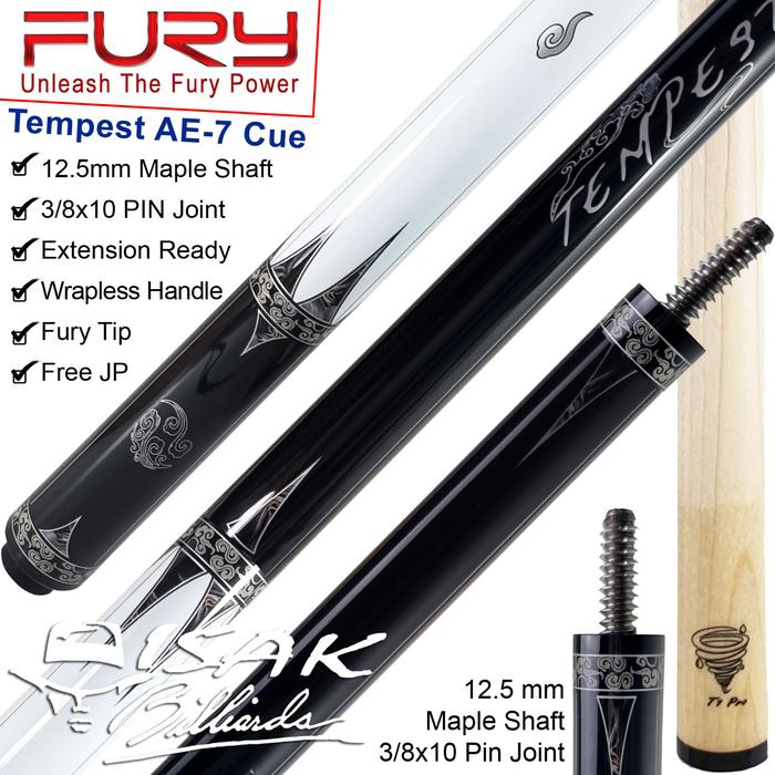 Jual Fury Tempest AE-7 Pool Cue - 12.5mm Tip Stick Billiard Med ...