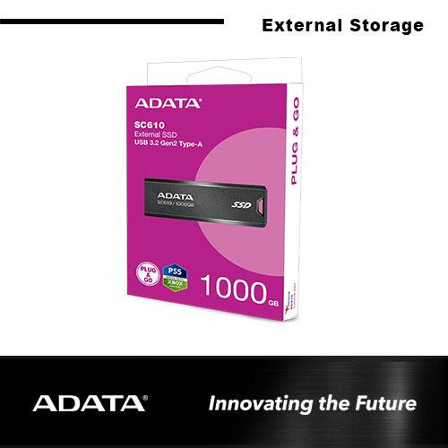 Promo SSD ADATA SC610 1TB - SSD Portable / External SSD USB 3.2 Gen2 Type-A Cicil 0% 3x ...