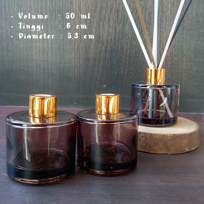 Jual ROSTIN - Botol Kosong 50ml Reed Diffuser Pengharum Ruangan Kaca Bening - H. TRANSPARAN ...